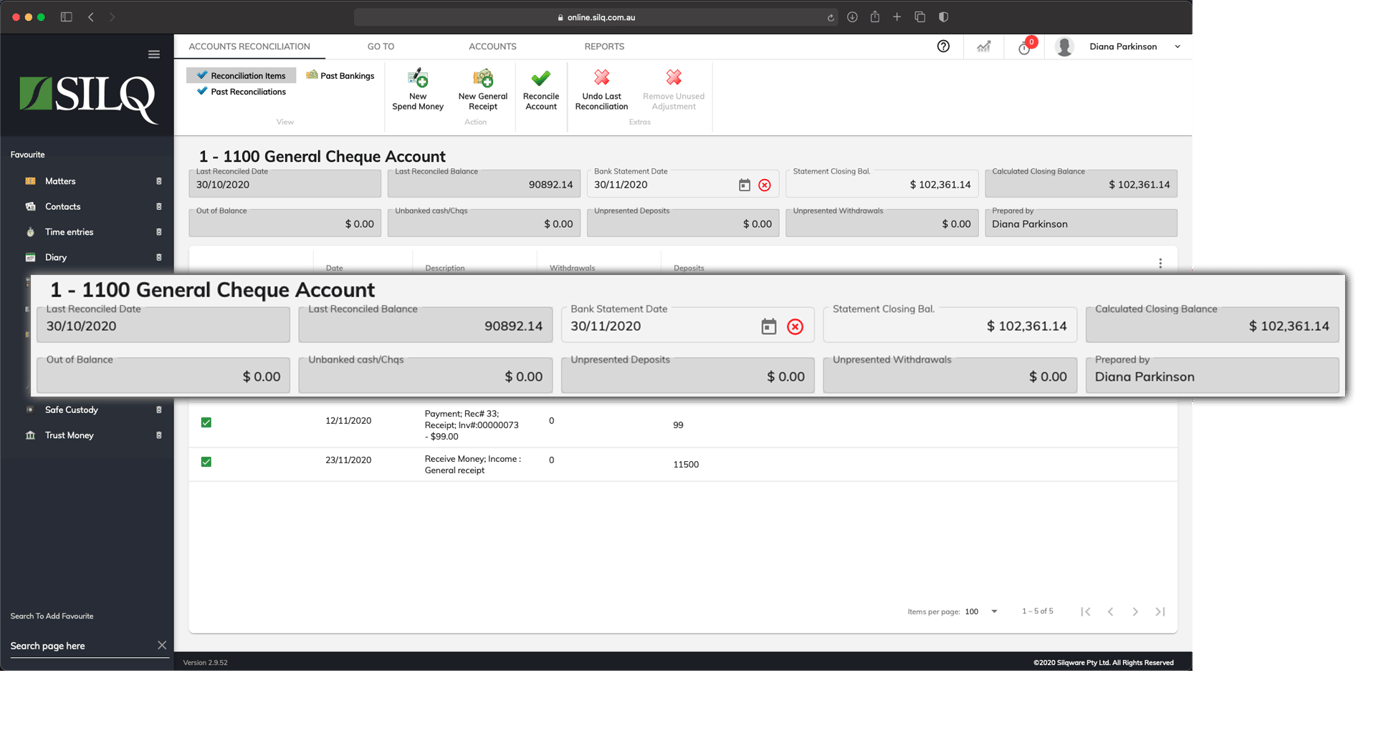 Reconciling Accounts and Importing Bank Statements