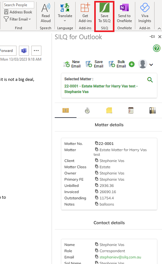 Setting up SILQ's Desktop Outlook Add-In
